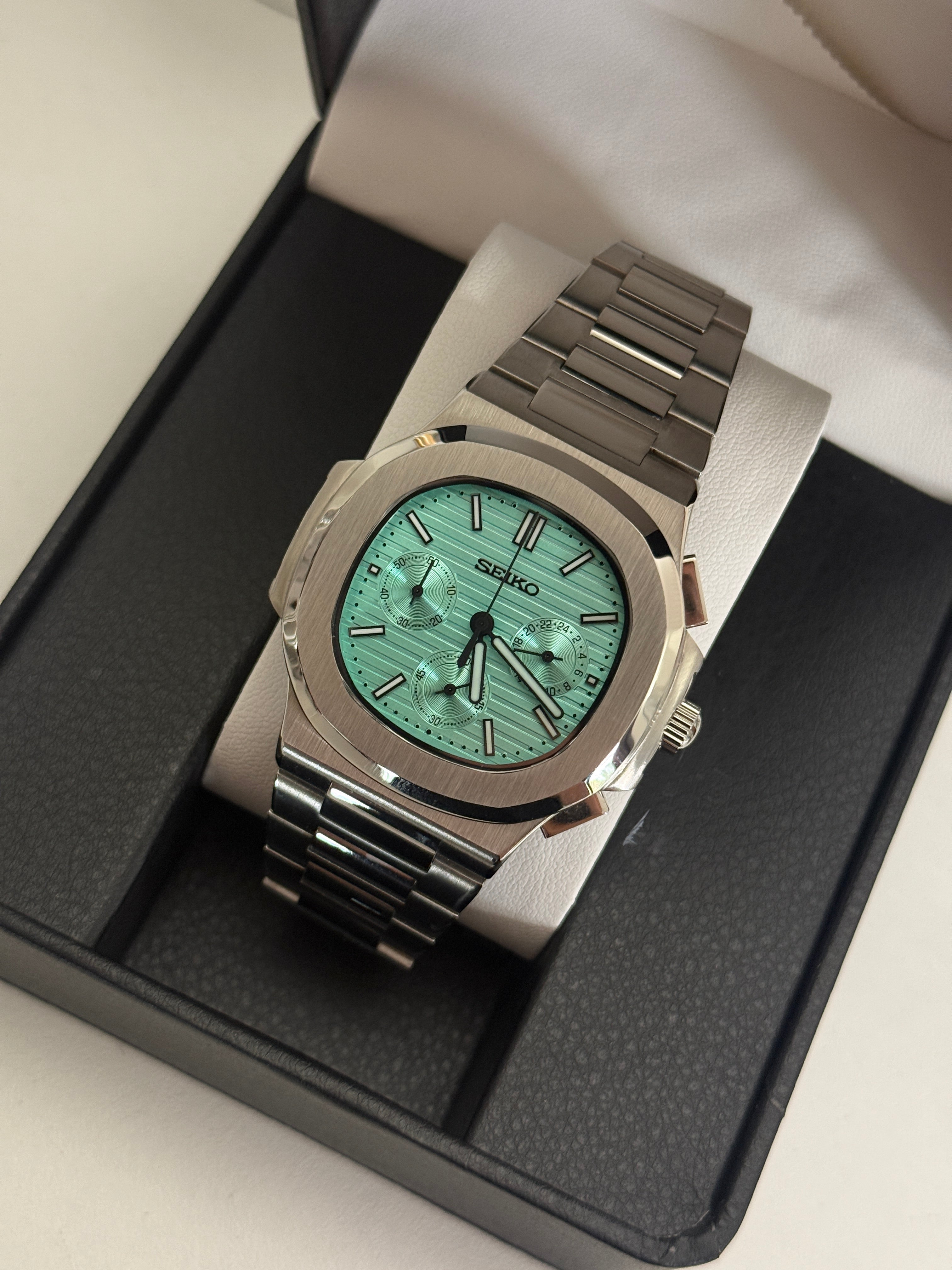 Tiffany Nautilus Custom Seiko Mod Quartz – TMS Watches